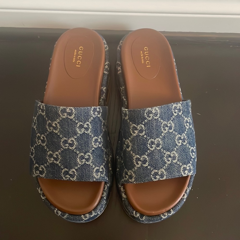 Gucci Platform Slides - Gem